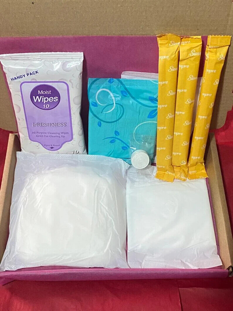 Personalised First Period Survival Box Pretty Sanitary Gift Box Kit Fo ...